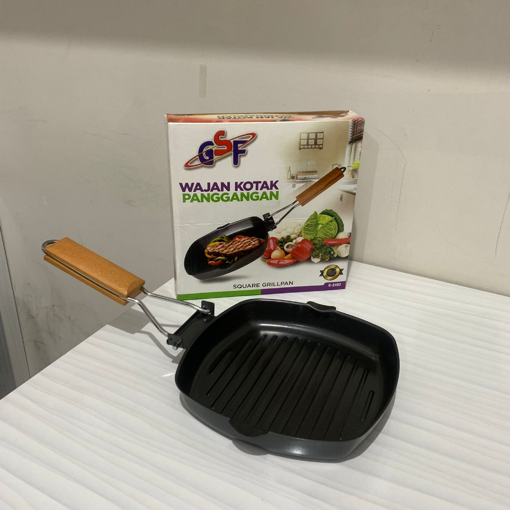 Jual Square Grill Pan Wajan BBQ Anti Lengket Panci Tatakan Grill ...