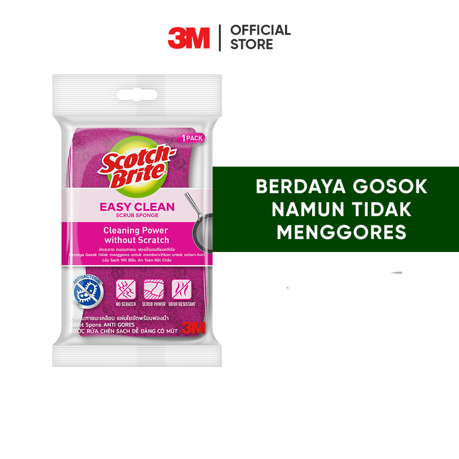 Jual 3M™ Scotch-Brite® Easy Clean Scrub Sponges, Sabut Spons, Berdaya ...