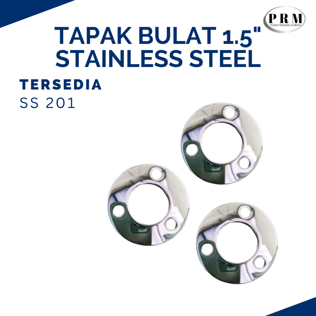 Jual Tapak baseplate plendes bulat 1.5" SS 201 Tebal 4mm tiang railing ...