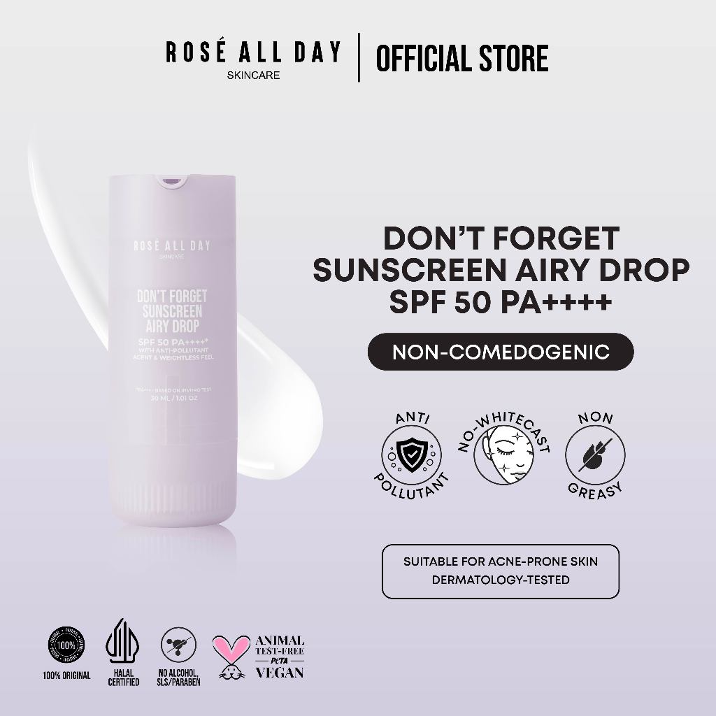 Jual Rosé All Day Don't Forget Sunscreen Airy Drop | Shopee Indonesia