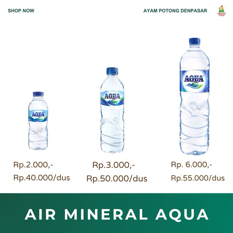 Jual AIR MINERAL AQUA MINI TANGGUNG DAN BESAR | Shopee Indonesia