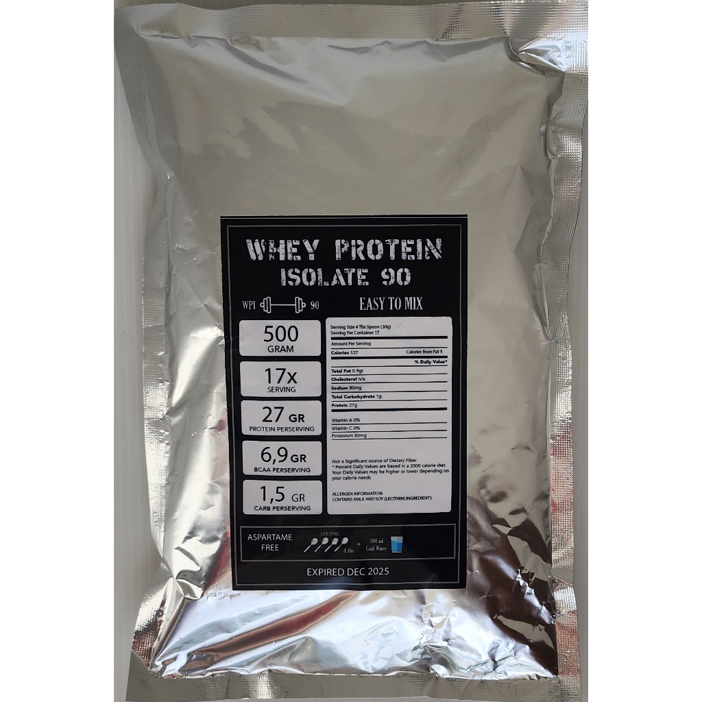 Jual Whey Protein Isolate 90 WPI90 450 gr | Original Putih Hambar ...