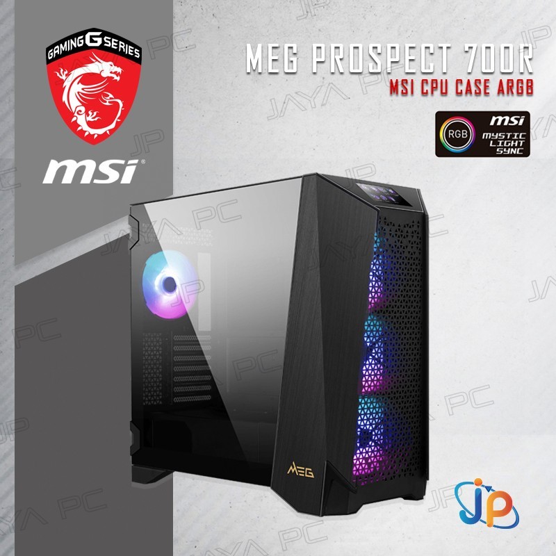 Jual MSI Gaming CPU Case MEG PROSPECT 700R ARGB - Tempered Glass ...