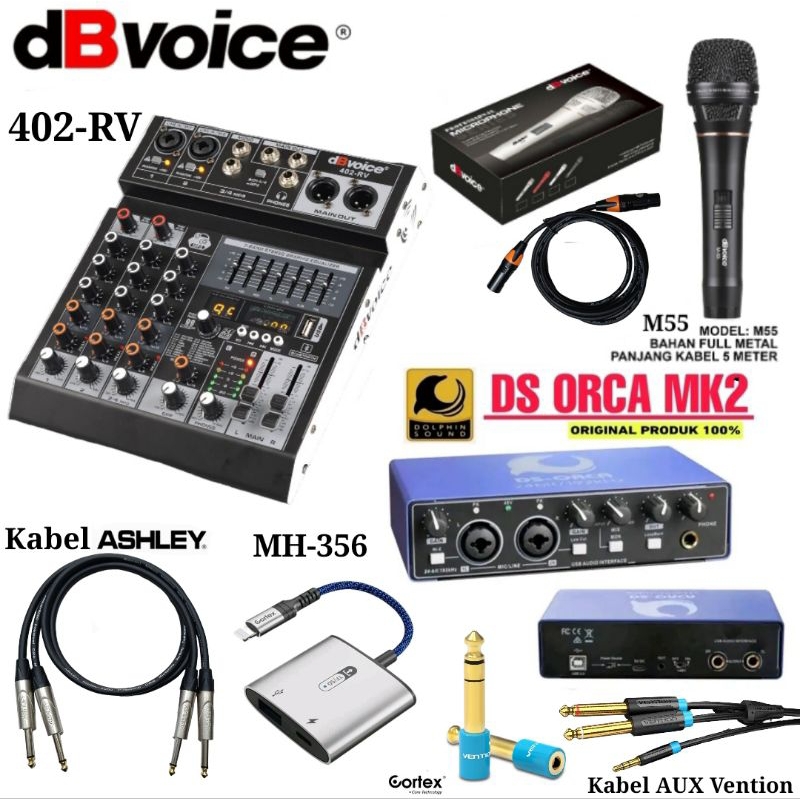 Jual Paket Komplit dBvoice Mixer Audio Interface Mic Kabel Dynamic ...