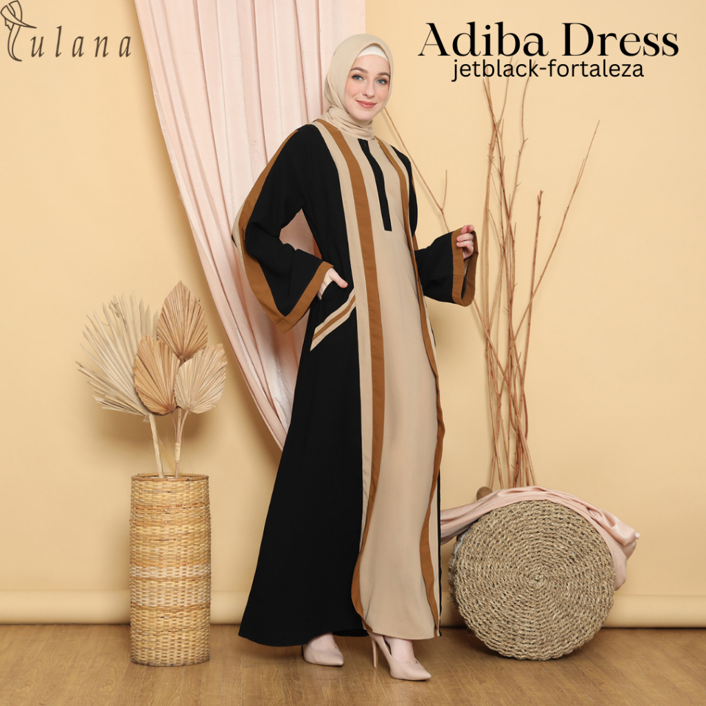 Jual ADIBA Dress Abaya Jetblack-Fortoleza by Lulana | Shopee Indonesia