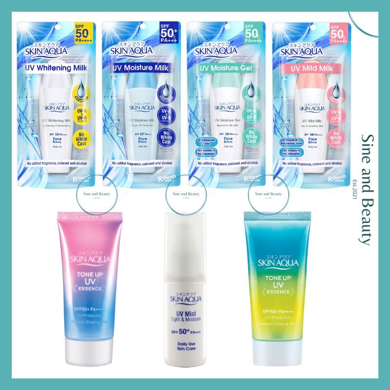 Jual SKIN AQUA Sunscreen Series - 40gr Moisture Milk | Moisture Gel ...