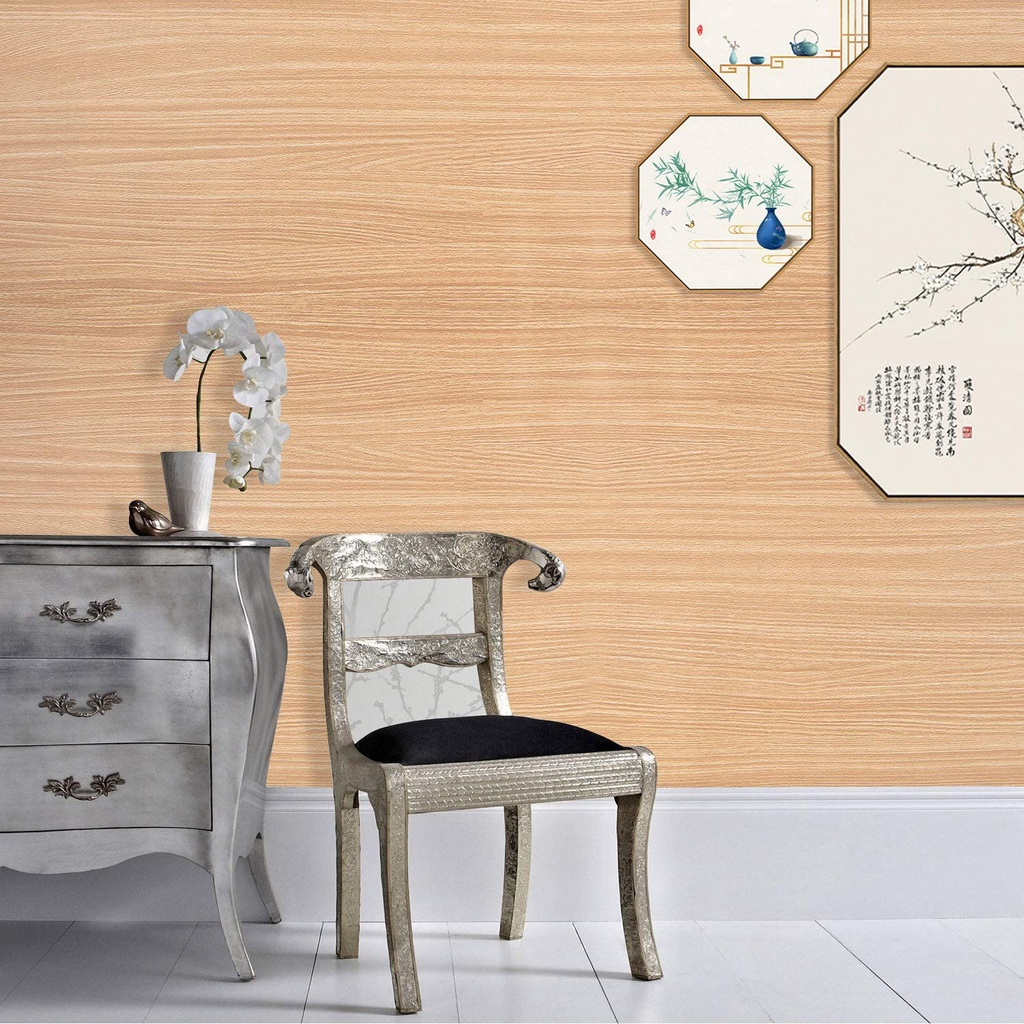 Jual Wallpaper Dinding Kayu Serat Coklat Tua 9m S D 10m X 45cm Shopee
