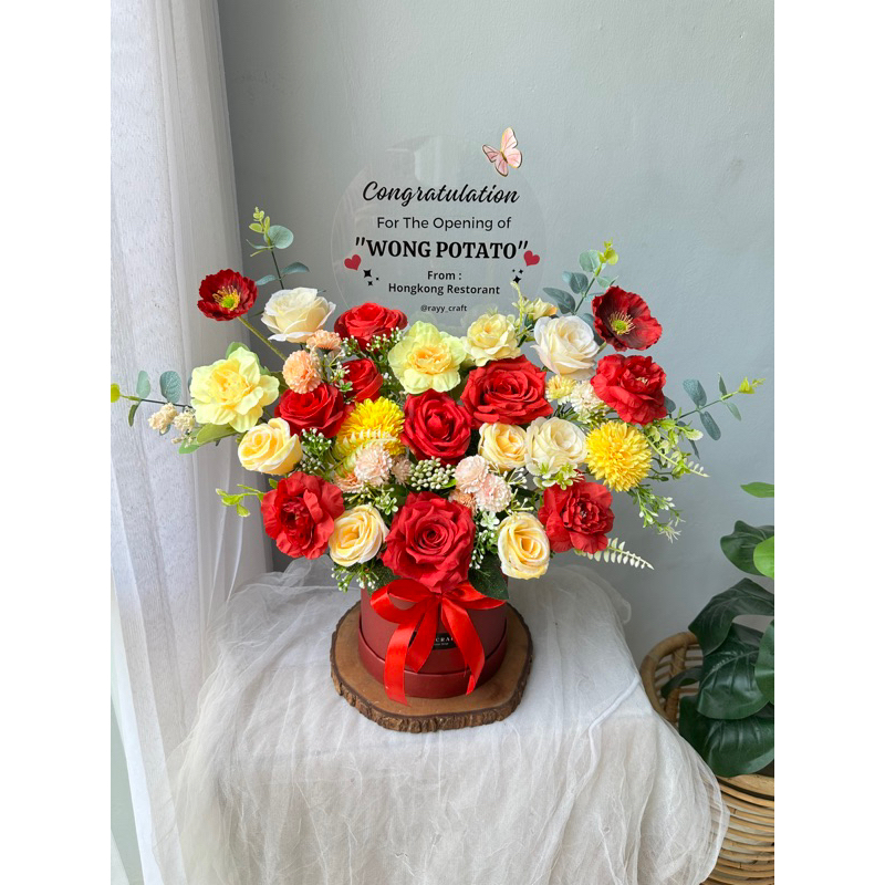 Jual Flower Box Akrilik Bunga Artificial | Shopee Indonesia