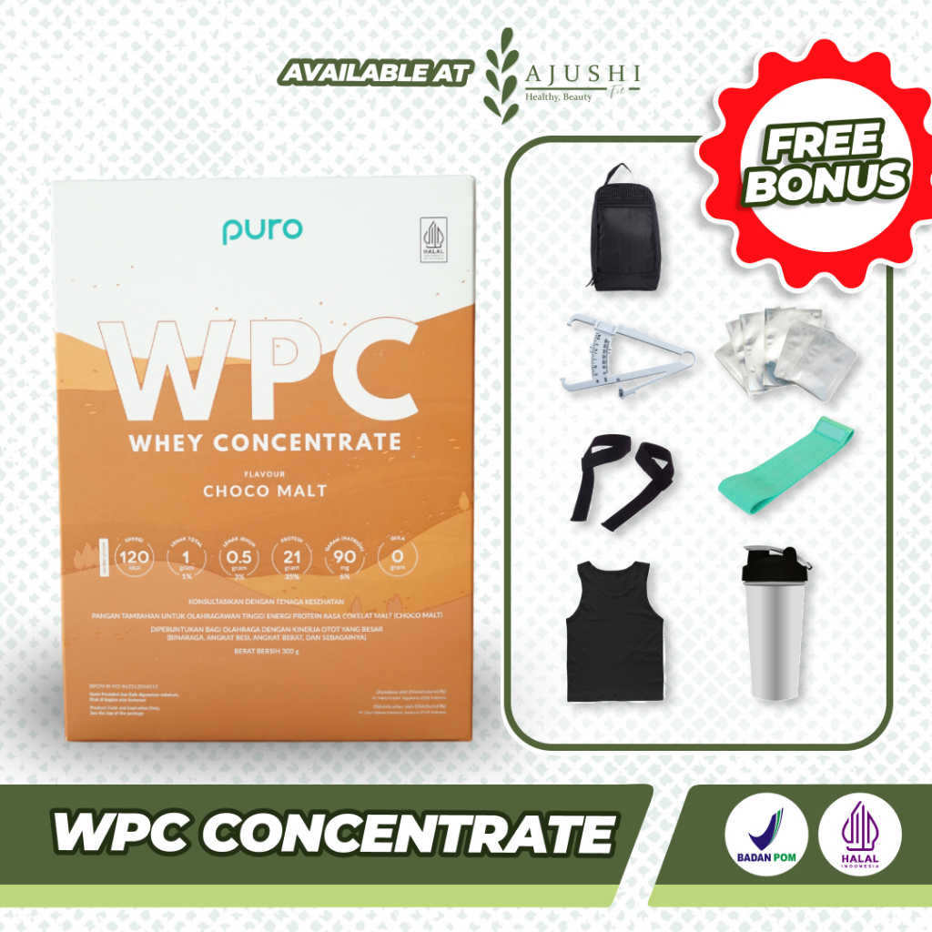 Jual Puro WPC Whey Protein Concentrate 300gram | Shopee Indonesia