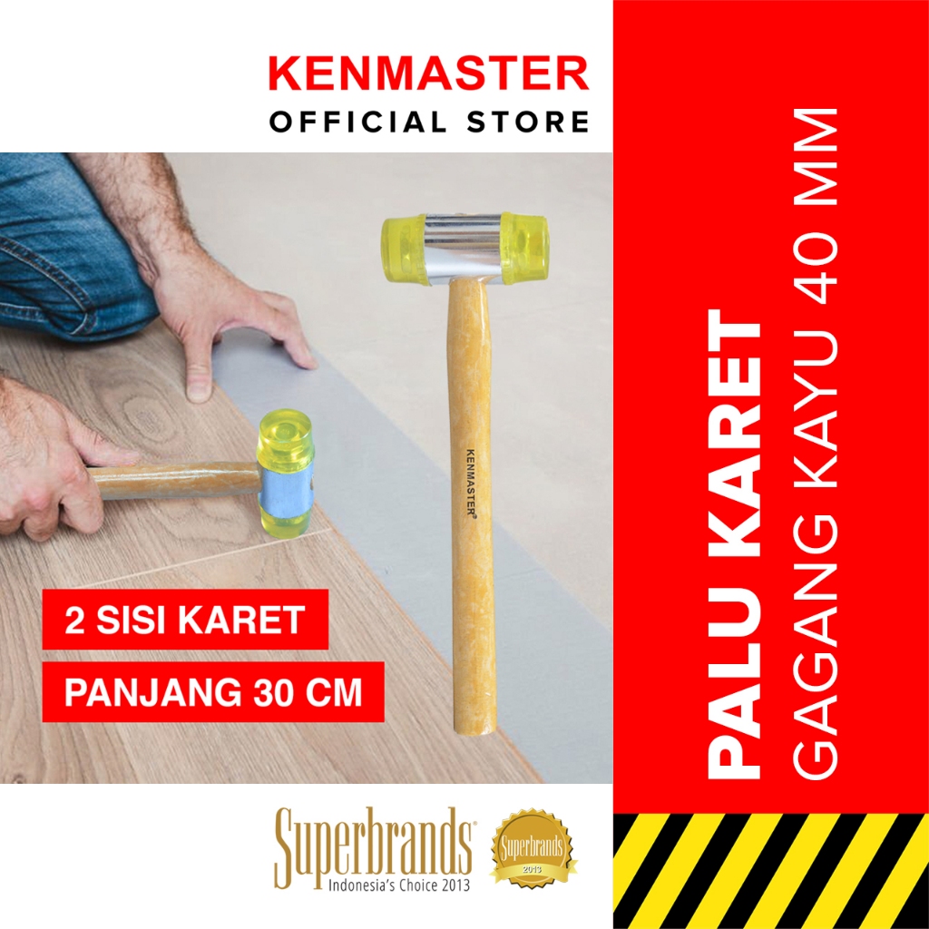 Jual Kenmaster Palu Karet 40mm Gagang Kayu Kuning - PLKR009 | Shopee ...