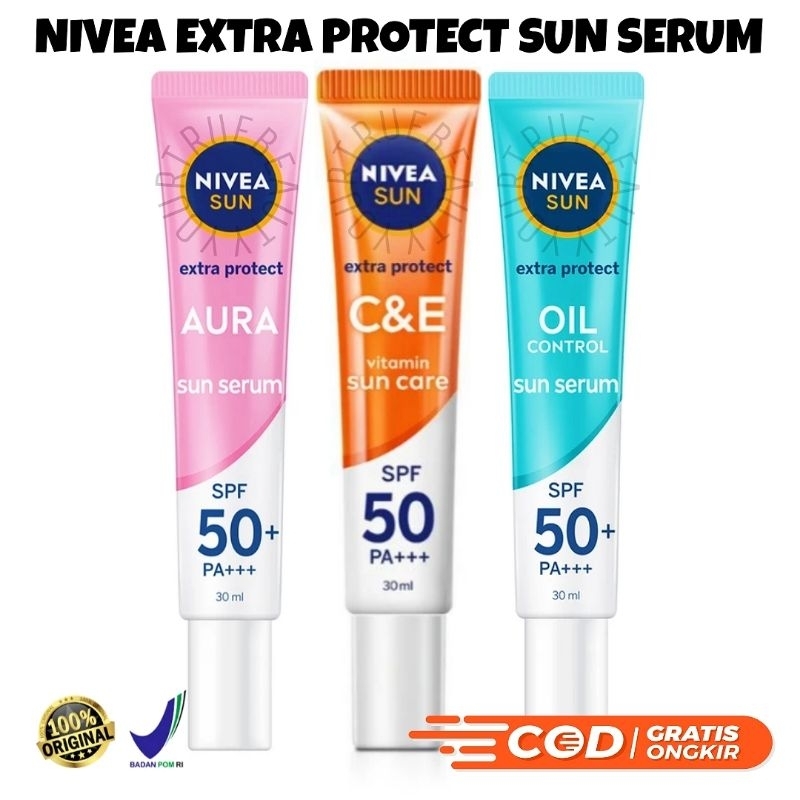 Jual Nivea Sun Extra Protect & White Serum Instant Aura Oil Control Sun ...