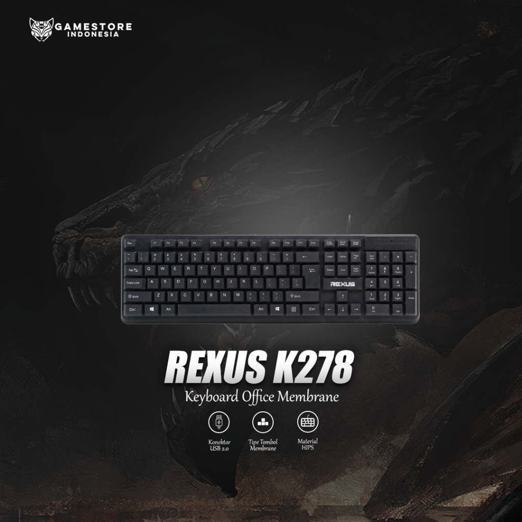 Jual Rexus Keyboard Office Membrane K278 | Shopee Indonesia