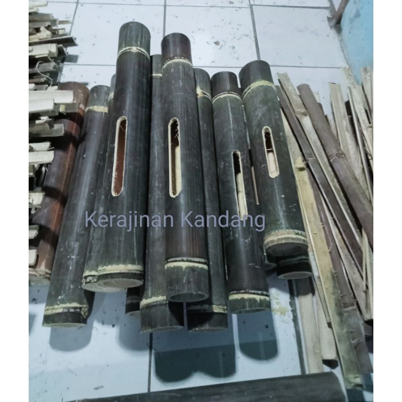 Jual KENTONGAN BAMBU Hitam Asli Natural| Kentongan pos Ronda siskamling ...