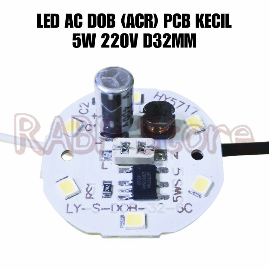 Jual PCB LED AC 5W 220V DOB (ACR) UKURAN PCB KECIL DIAMETER 32MM ...