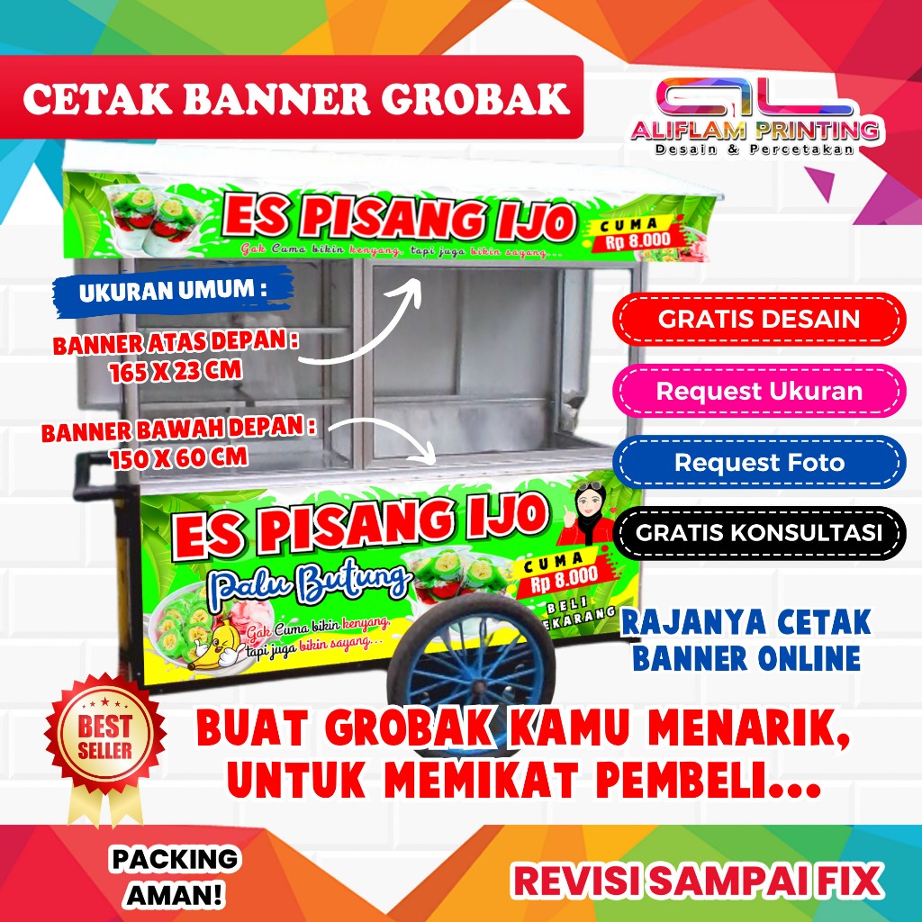 Jual CETAK BANNER GROBAK GRATIS DESAIN | BISA REQUEST UKURAN | Revisi ...
