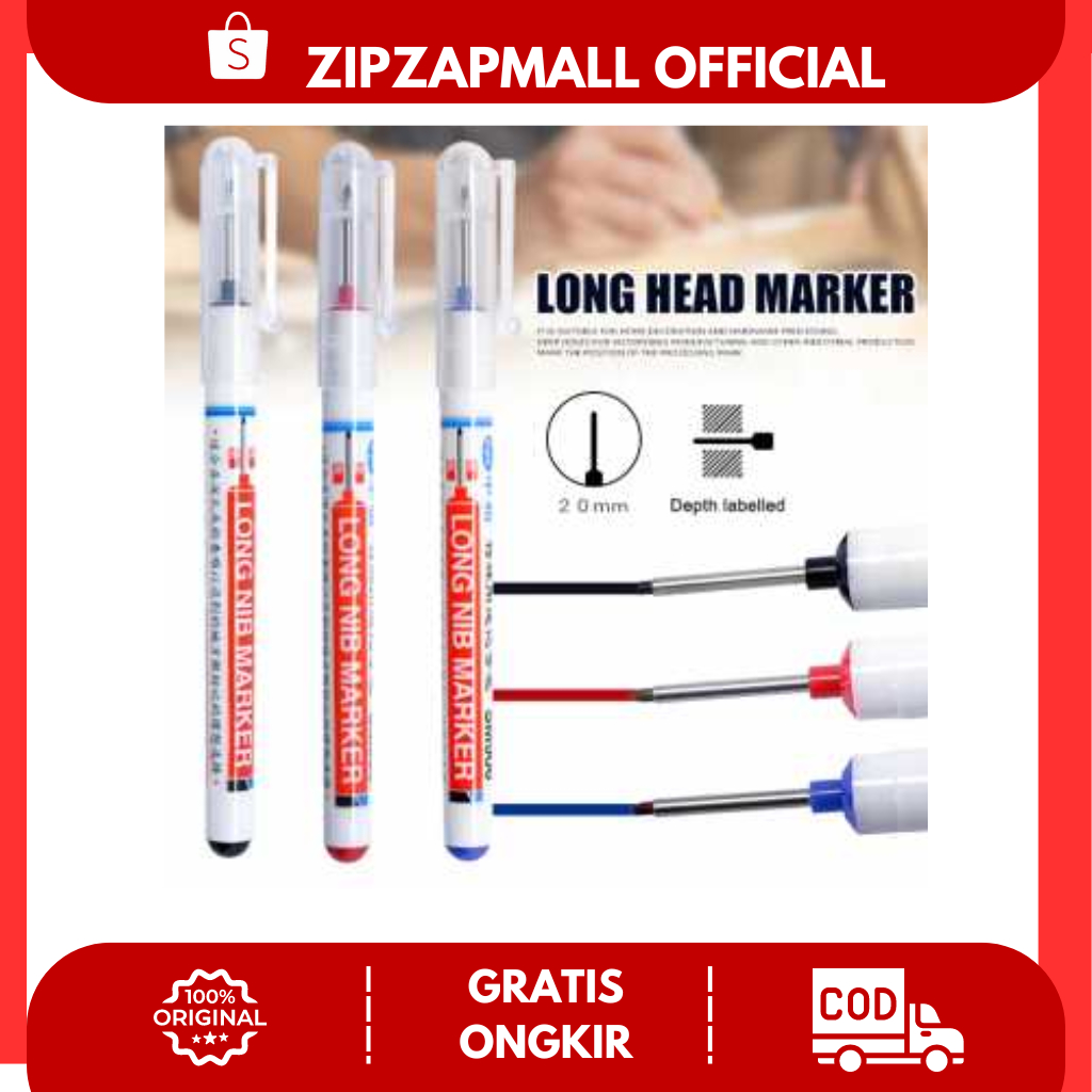 Jual Spidol Kepala Panjang Long Nib Head Marker Waterproof/ Pulpen ...