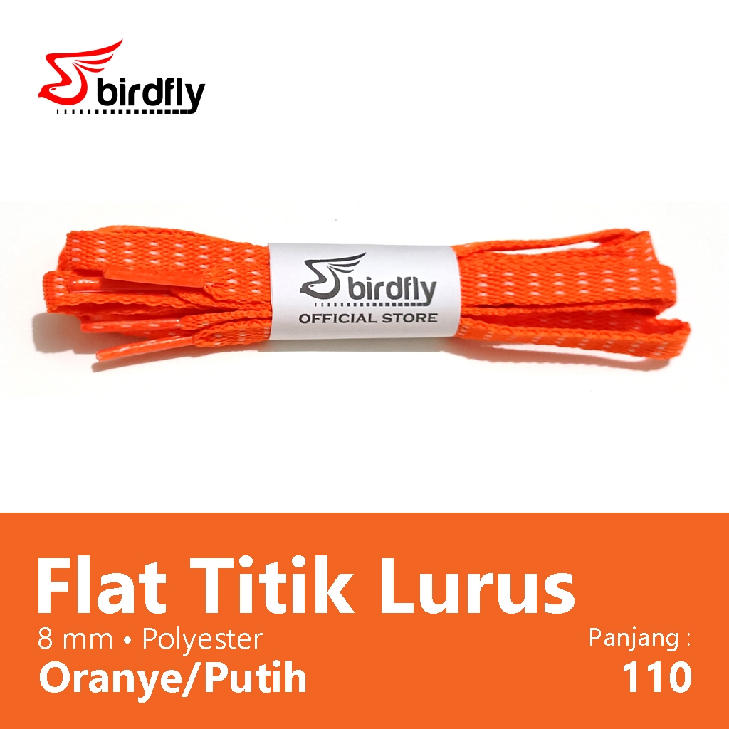 Jual Tali Sepatu Flat Gepeng Pipih BIRDFLY - FLAT TITIK LURUS - Oranye ...