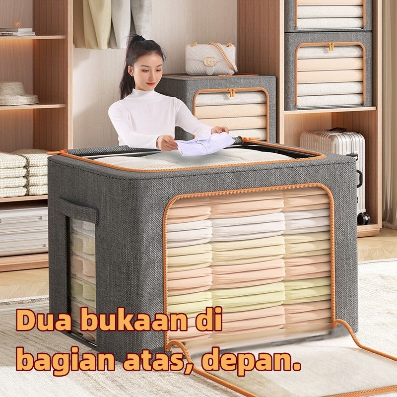 Jual Kapasitas tinggi box baju storage box dilipat kotak penyimpanan ...