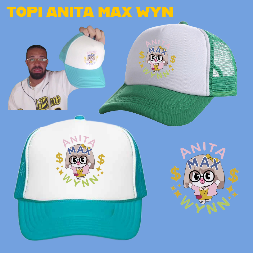 Jual TOPI JARING ANITA MAX WYNN DRAKE TRENDING VIRAL I NEED THE MAX WIN ...