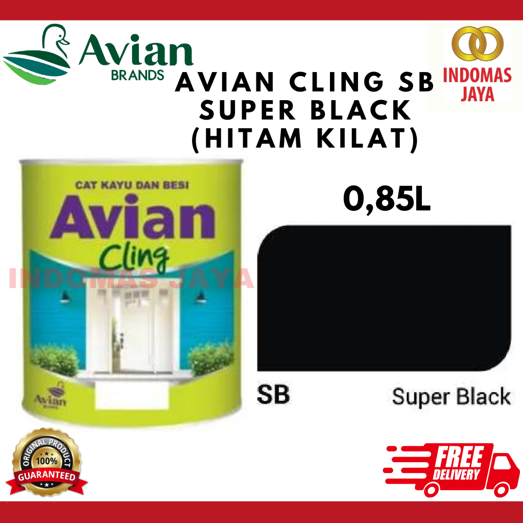 Jual AVIAN CLING CAT KAYU DAN BESI 0,85L (SB Super Black) | Shopee ...