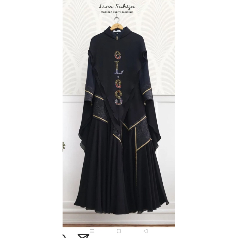 Jual GAMIS SET HITAM PREMIUM by LINA SUKIJO | Shopee Indonesia