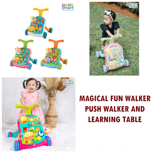 Jual BEBE SMART MAGICAL FUN WALKER PUSH WALKER AND LEARNING TABLE ...