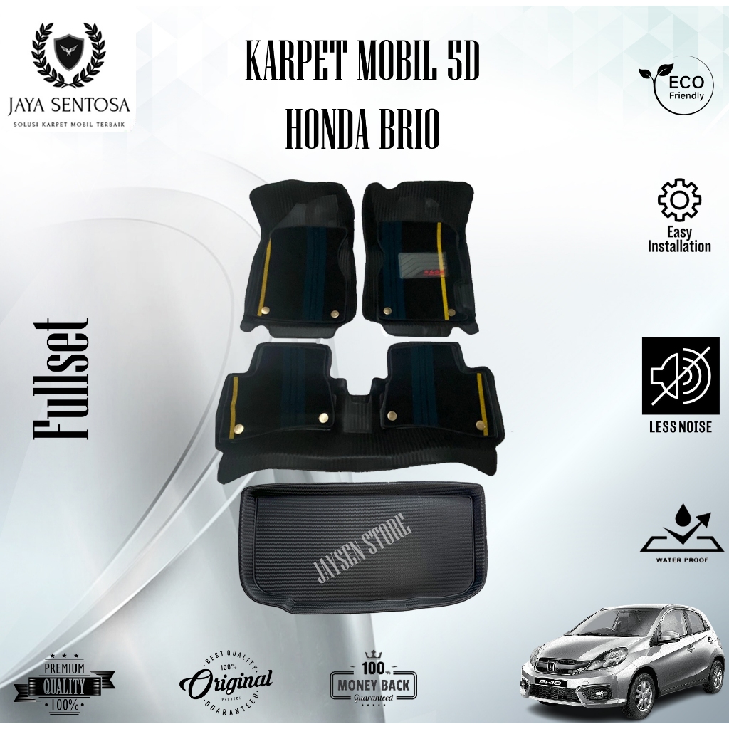 Jual Karpet Mobil 5D Honda Brio 2011-2025 + Alas Kaki ( Keset ) Karpet ...