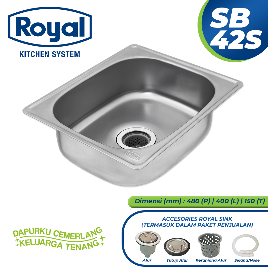 Jual Bak Cuci Piring Stainless Royal Kitchen Sink SB 42 S Wastafel ...