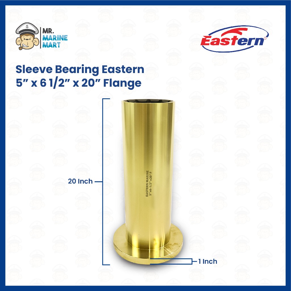 Jual Cutlass Bearing / Sleeve Bearing Size 5" X 6 1/2" X 20" Flange ...