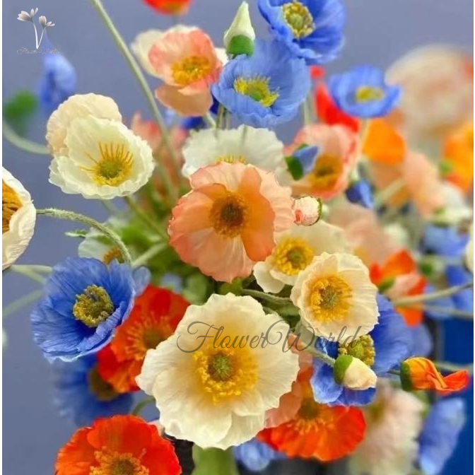 Jual [SMALLBELL] Artificial Bunga Poppy 4 Cabang Bunga Palsu Plastik ...