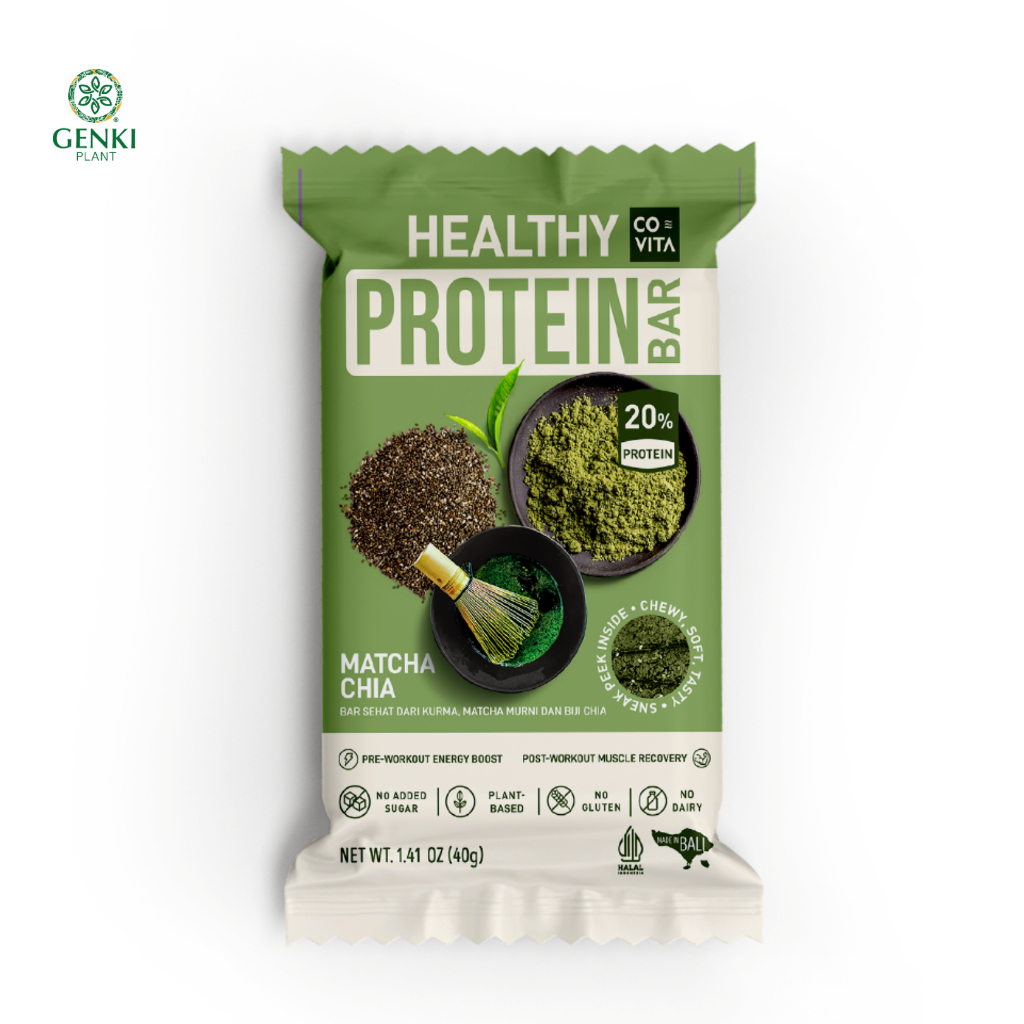 Jual Covita Healthy Protein Bar Matcha Chia - 40 g | Shopee Indonesia