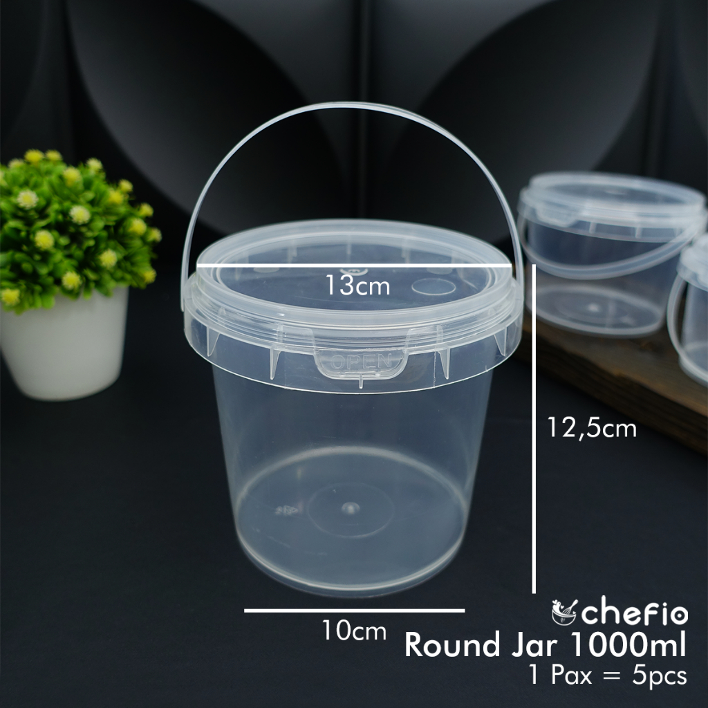 Jual Ember Dessert Minuman Cup Ice Cream Toples Bucket Jar Handle ...