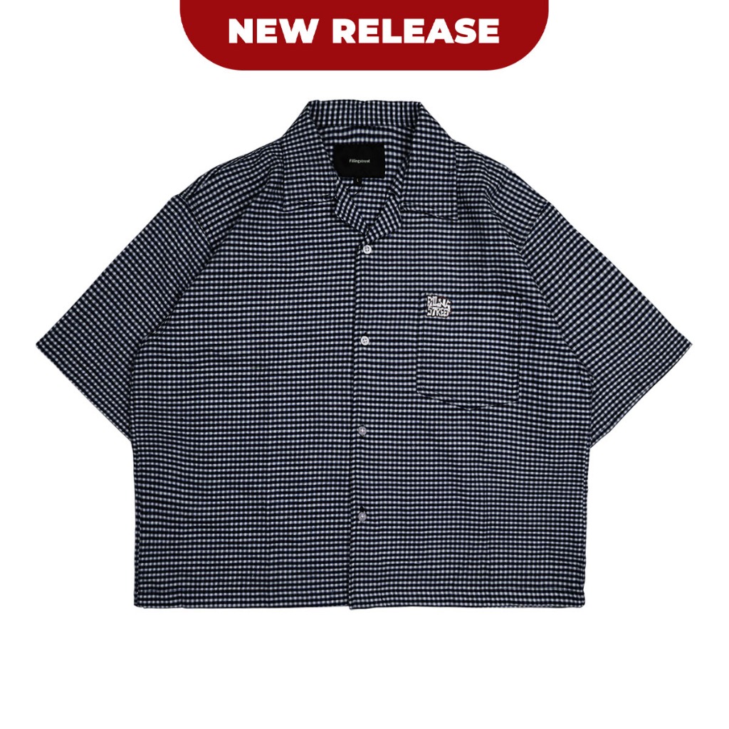 Jual Work Shirt Flannel Boxy Fillingstreet - Verony Blue | Shopee Indonesia