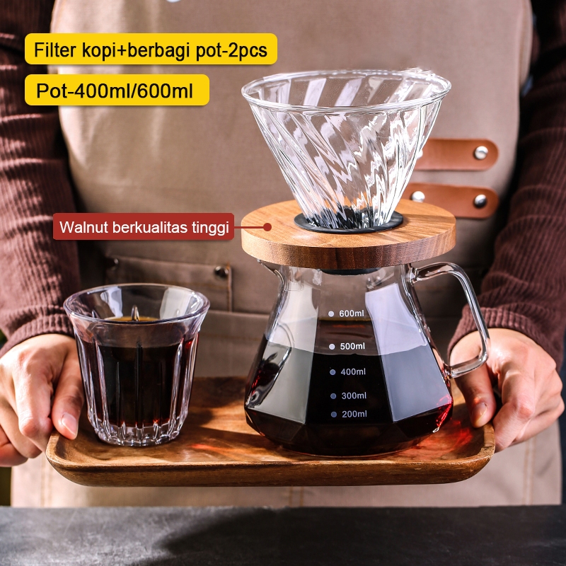 Jual v60 Dripper Set Pot Berbagi Filter Kopi Pot V60 Berlian Coffee ...