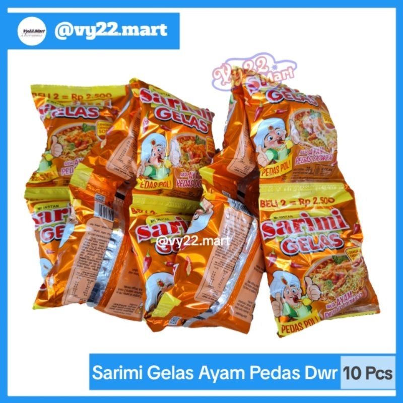 Jual Sarimi Gelas Rasa Ayam Pedas Dower 1 Renteng isi 10Pcs | Shopee ...