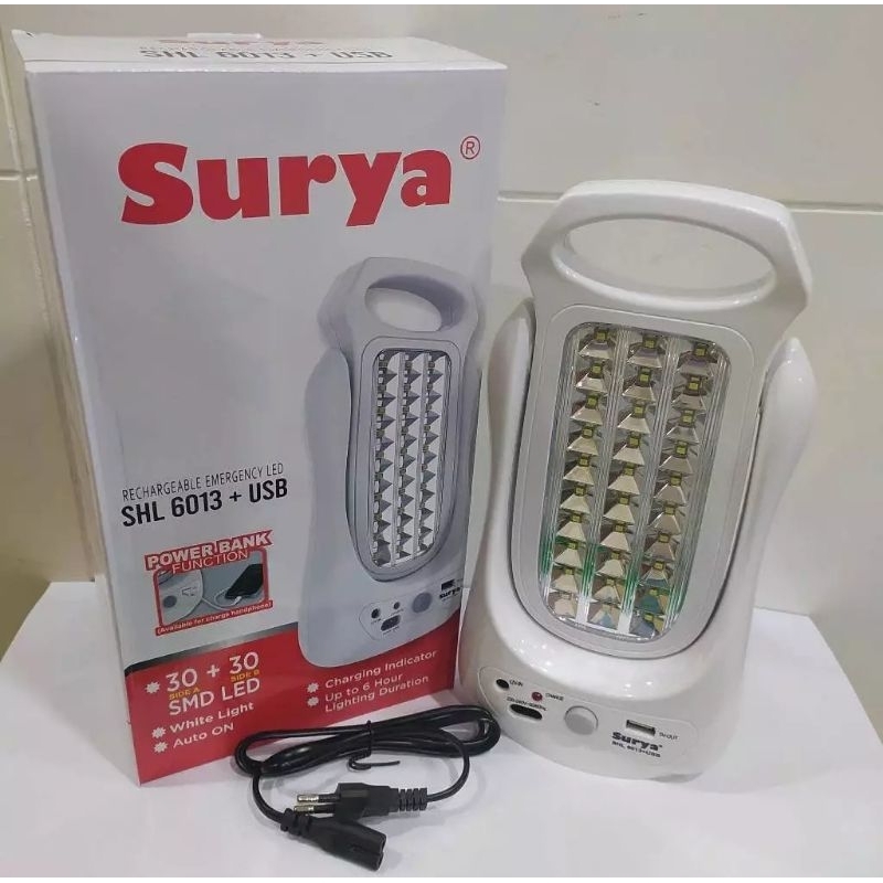 Jual lampu emergency surya SHL 6013 plus USB powerbank lampu LED ...