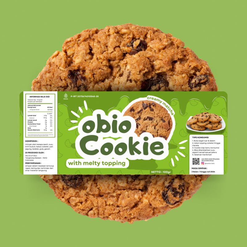 Jual OBIO COOKIE - Cookies with Melty Chocolate, Snack Cookies Jar ...