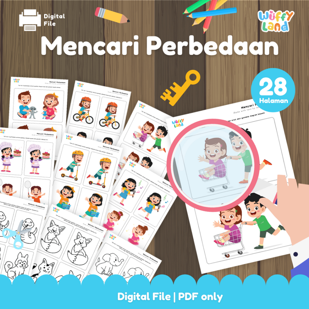 Jual Wuffyland Pdf Game Mencari Perbedaan 28 Gambar Logika Lembar Kerja