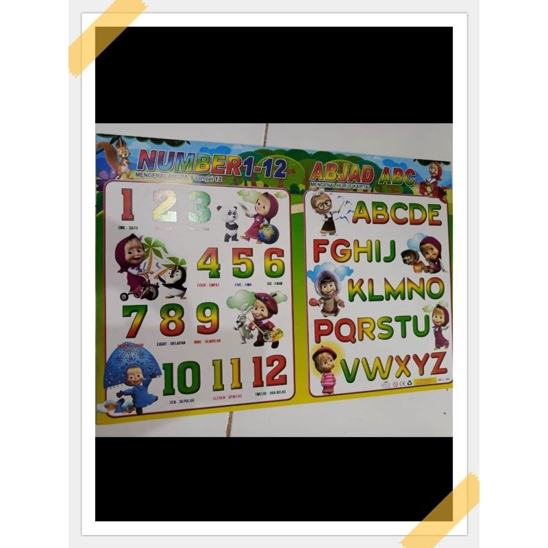Jual Poster Number Dan Abjad | Shopee Indonesia
