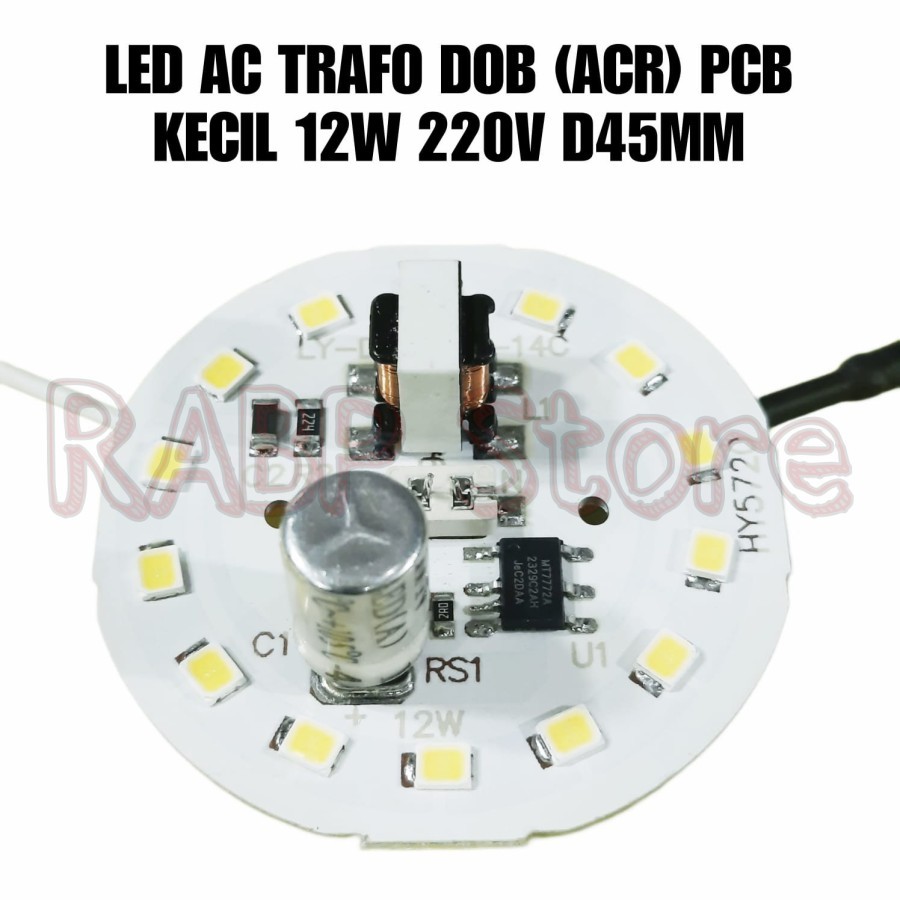 Jual PCB LED AC TRAFO 12W 220V DOB (ACR) UKURAN PCB KECIL 45MM | Shopee Indonesia