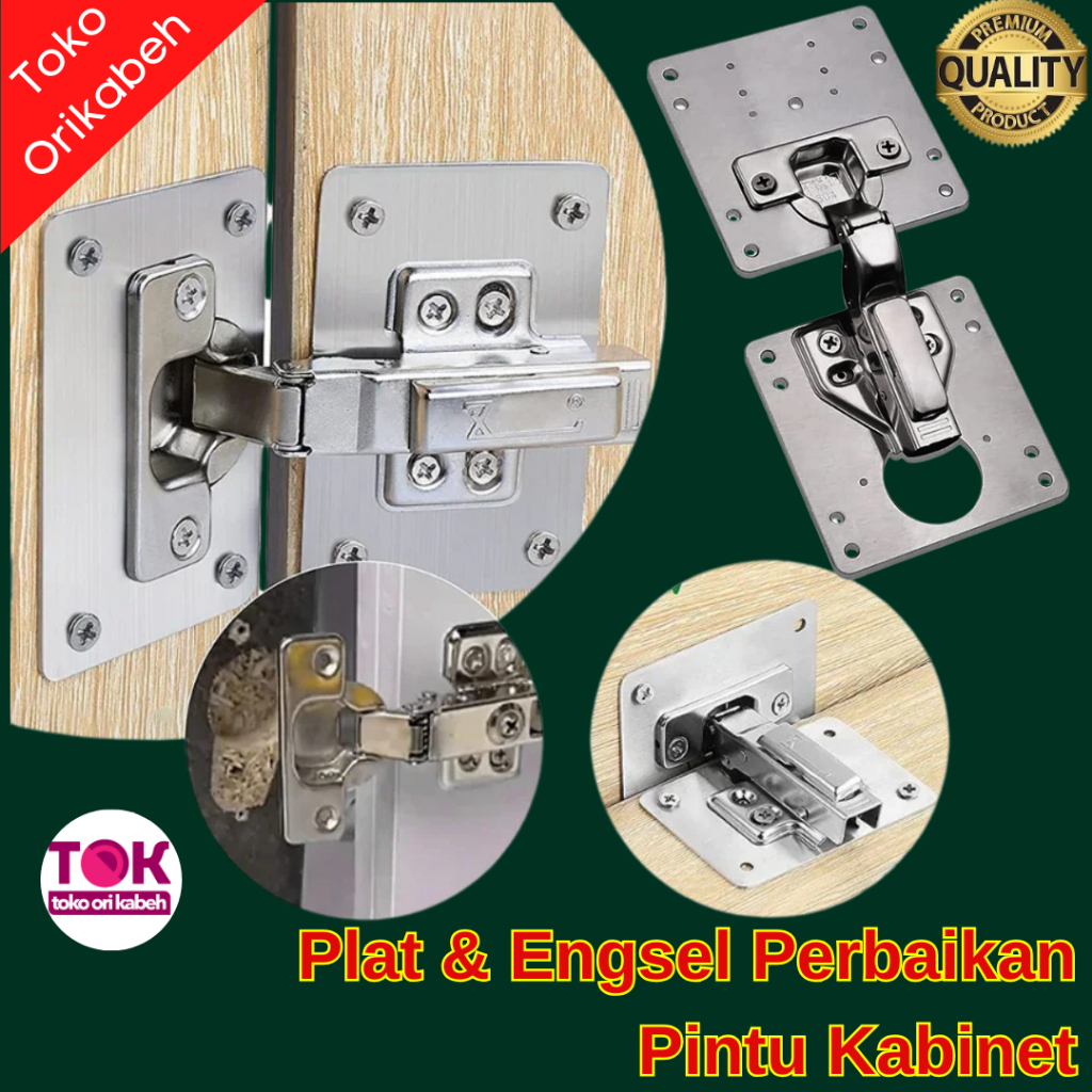 Jual Plat Perbaikan Engsel Sendok Pintu Lemari Laci Kabinet Hinge ...