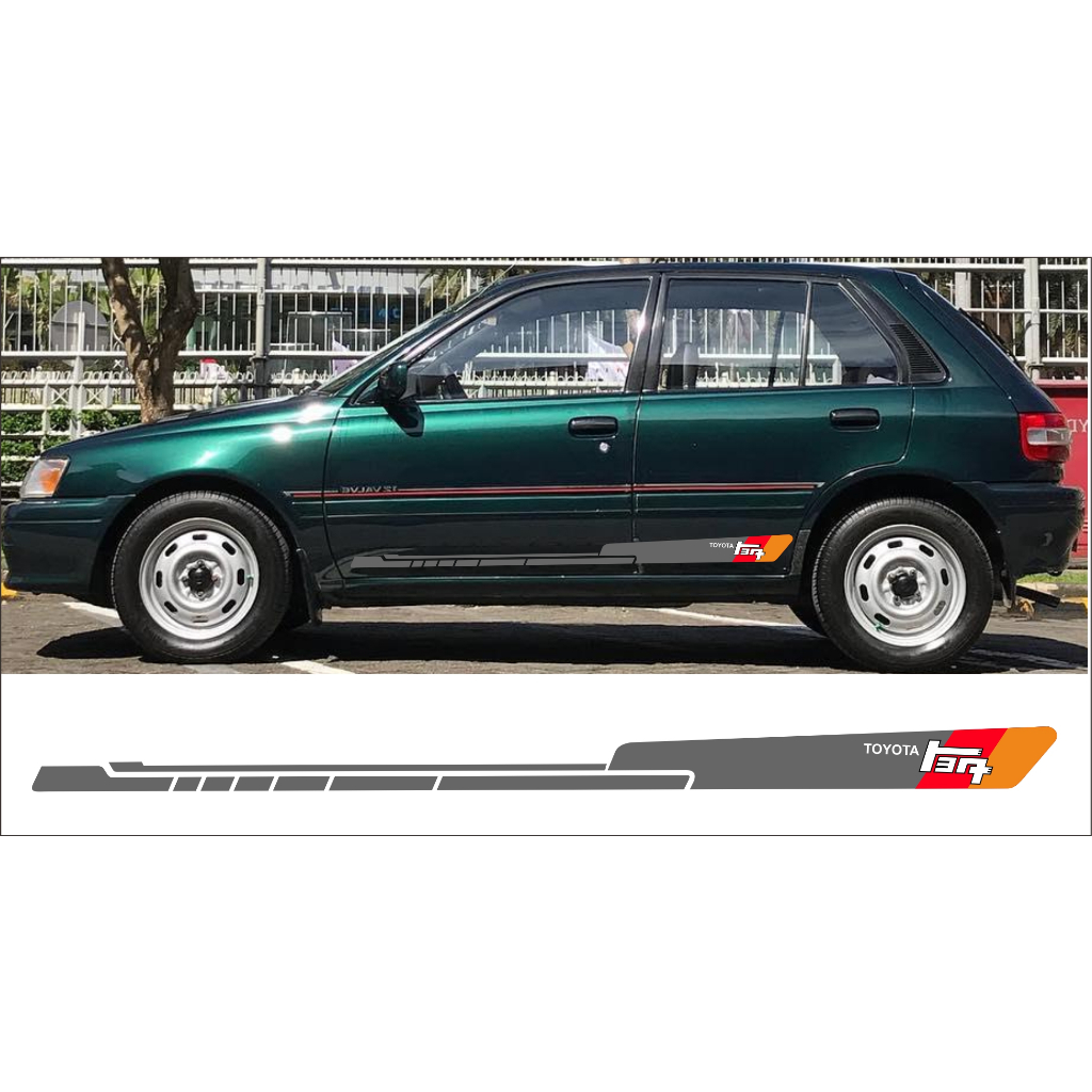 Jual sticker mobil cutting side decal mobil toyota starlet jdm 01 ...