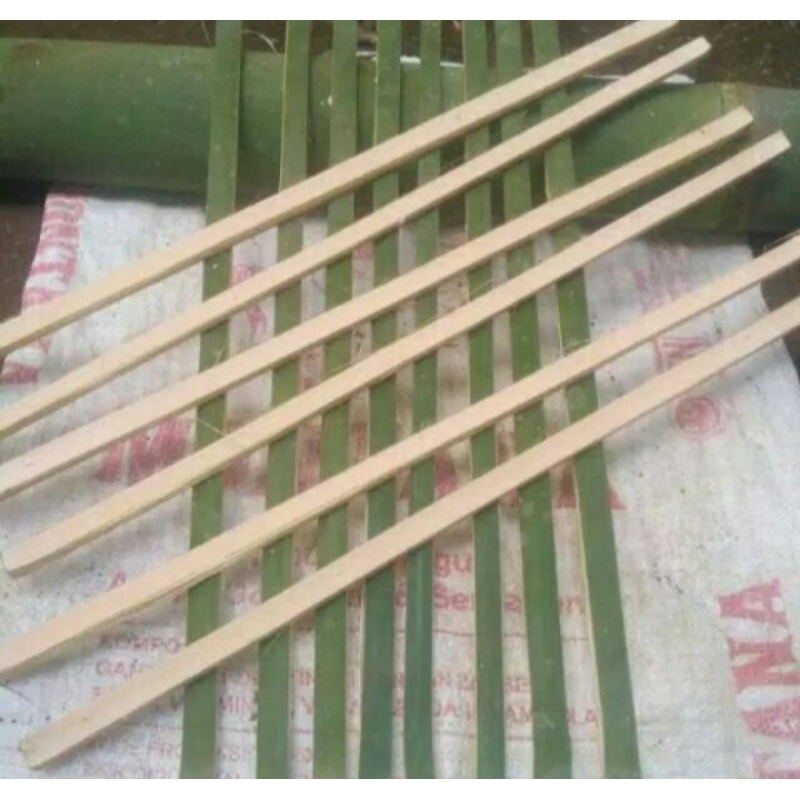 Jual bilah bambu panjang 1 meter untuk pagar, turus tanamandl | Shopee ...