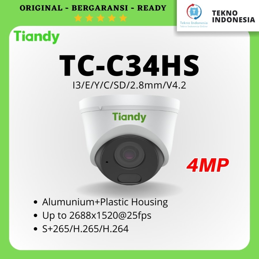 Jual Tekno Indonesia - Tiandy TC C34HS Super Lite 4MP Audio POE ...