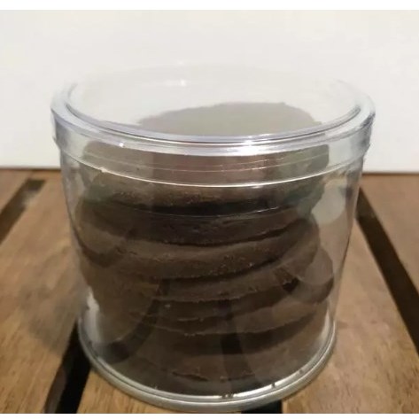 Jual mika tabung alas kaleng 8x5 / toples kue/ tabung mika alas kaleng ...