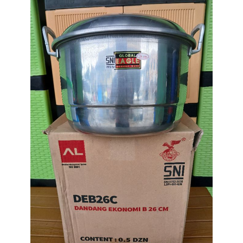 Jual LANGSENG-Panci Dandang Kukus 26 cm Aluminium Global Eagle / Panci ...