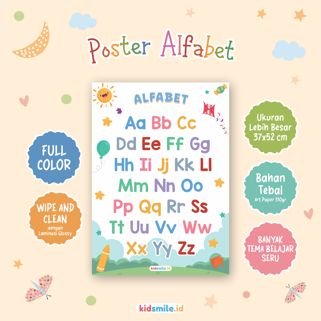 Jual Poster Edukasi Anak Kidsmile Poster Edukatif Poster Anak Poster Belajar Anak Poster Wipe ...