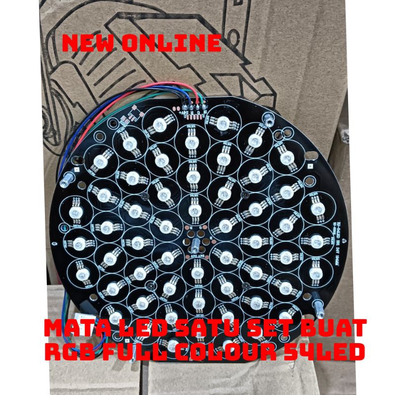 Jual MATA LED SATU SET BUAT PARLED RGB FULL COLOUR PARLED 54LED ...