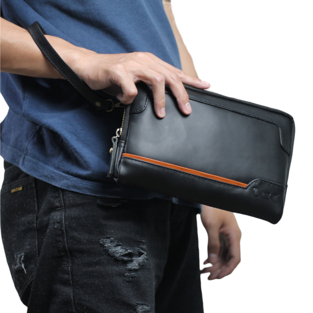 Jual DIEK DK01 Clutch Bag Pria Kulit Asli Hand Bag MALEFIC Pria Kulit ...