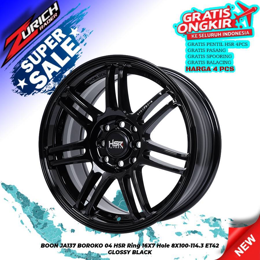 Jual VELG MOBIL RACING ORIGINAL HSR WHEEL RING 16 TIPE PALANG BUAT MOBIL BRIO AVANZA XENIA ...